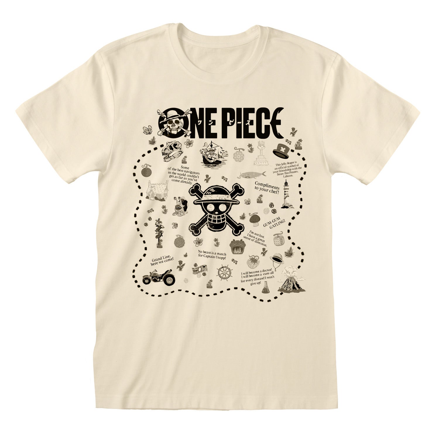 ONE PIECE - TREASURE MAP - T-SHIRT – Heroes Inc.