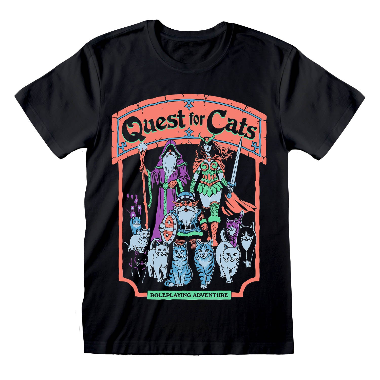 STEVEN RHODES - QUEST FOR CATS - T-SHIRT – Heroes Inc.
